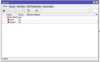 MikroTik User Management (RouterOS User) - System Zone
