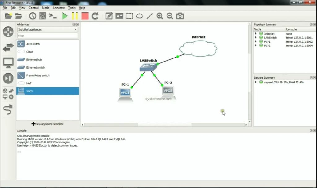 GNS3 Installation and Configuration Step by Step in Windows - System Zone