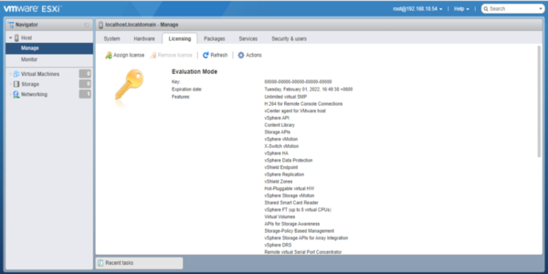 How to Assign VMware ESXi License Key - System Zone